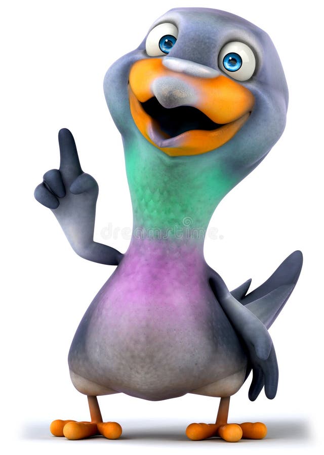 Fun pigeon stock illustration. Illustration of watching - 32041830