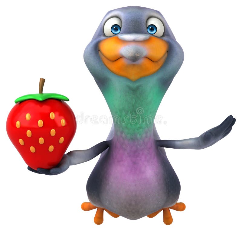 Fun Pigeon - 3D Illustration Stock Illustration - Illustration of ...