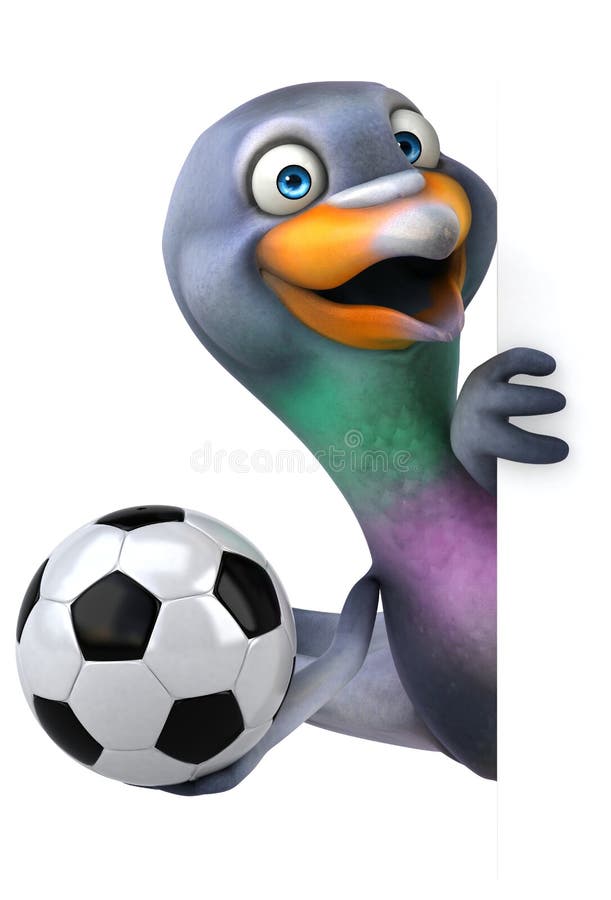 Fun Pigeon - 3D Illustration Stock Illustration - Illustration of bird ...
