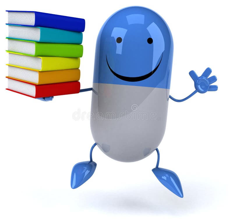 Fun pill stock illustration. Illustration of cartoon - 48140070