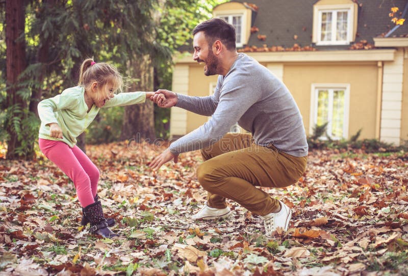 It is so Fun Play with Father. Stock Photo - Image of caucasian, father ...