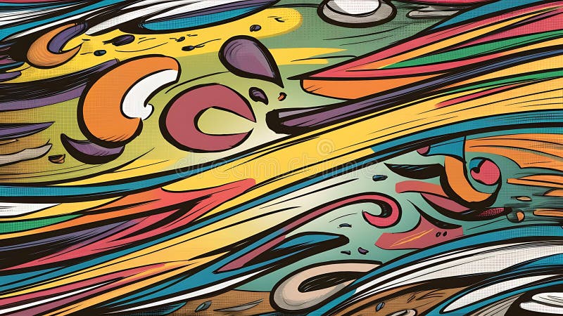 Fun and Playful Comic Pop Art Vintage Style Background Stock ...