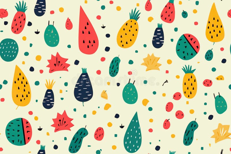 Fun and Playful Prints of Fruits, Concept of Vibrant Designs Stock ...