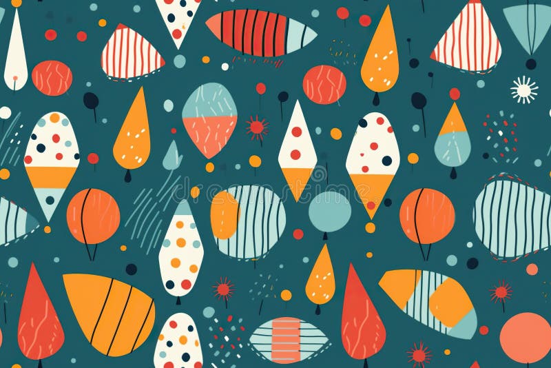 Fun and playful prints stock illustration. Illustration of cute - 301724931