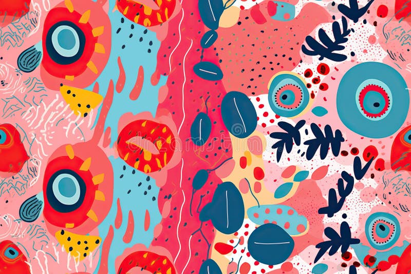 Fun and playful prints stock illustration. Illustration of artistic ...