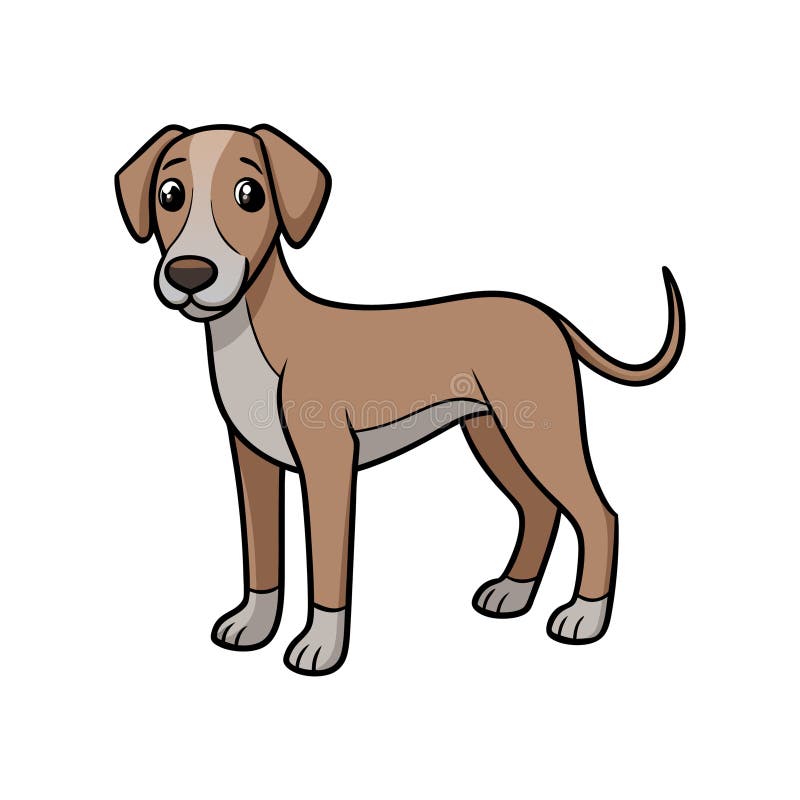 Fun Plott Hound Coloring Illustration for Kids Stock Illustration ...