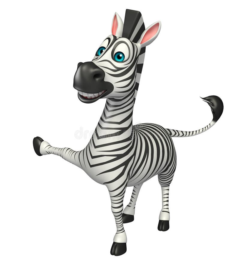 Funny Zebra Cartoon Character Stock Illustration - Illustration of wild ...
