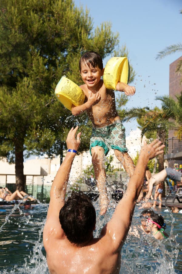Fun in pool stock image. Image of cute, young, happy - 15689109
