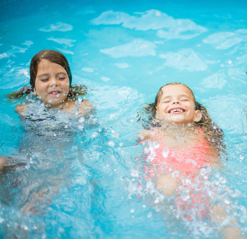Fun in pool. stock photo. Image of club, lifestyles - 122686082