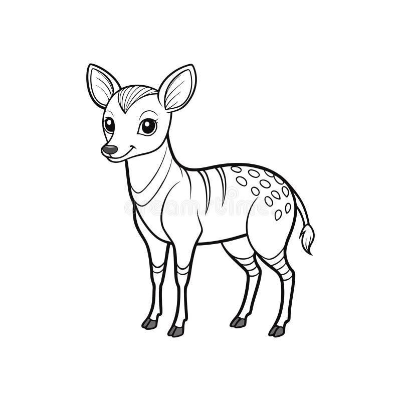 Fun Pudu Coloring Illustration for Kids Stock Photo - Illustration of ...