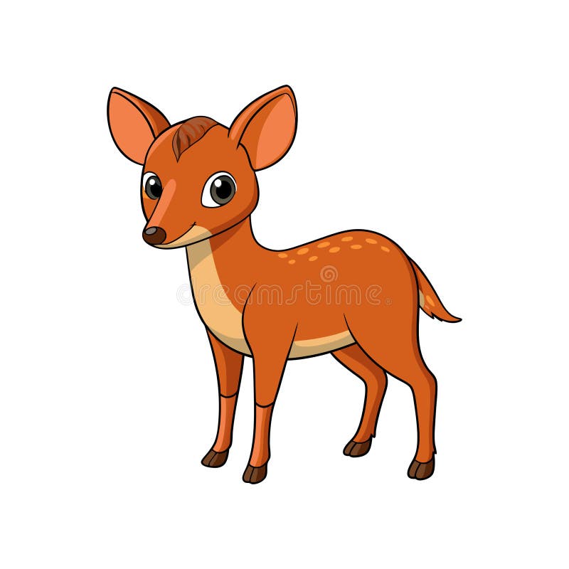 Fun Pudu Coloring Illustration for Kids Stock Image - Illustration of ...