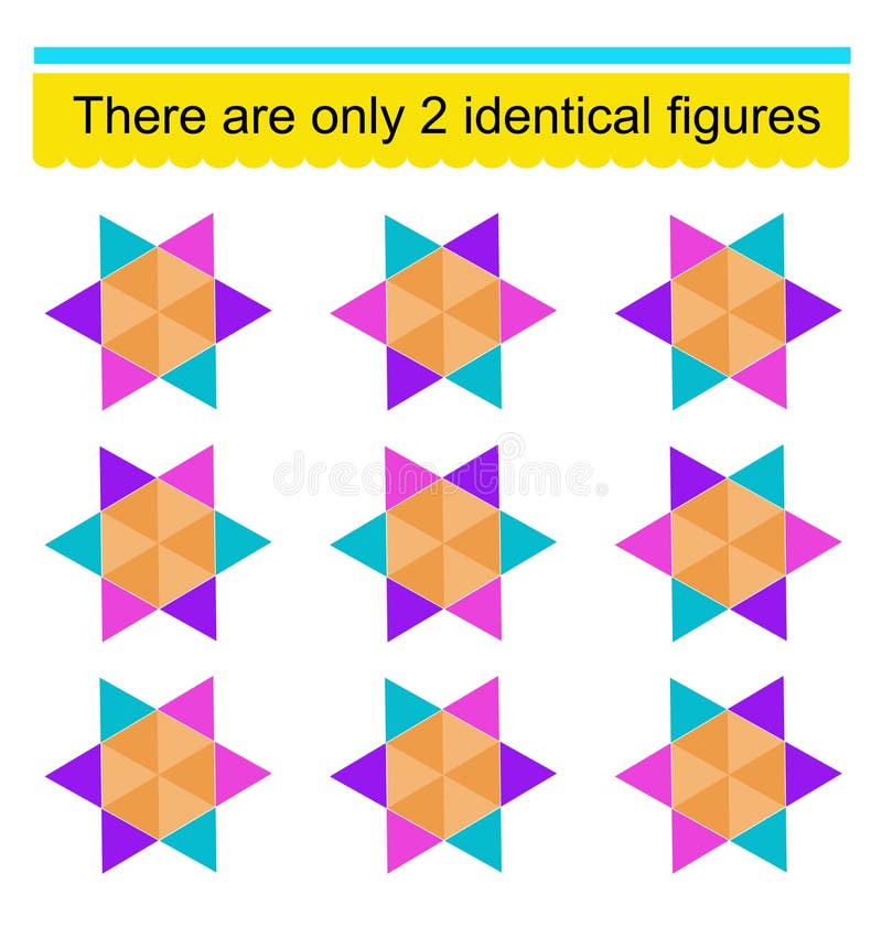 Fun Puzzle Game. Need To Find Two Identical Patterns. Task for ...