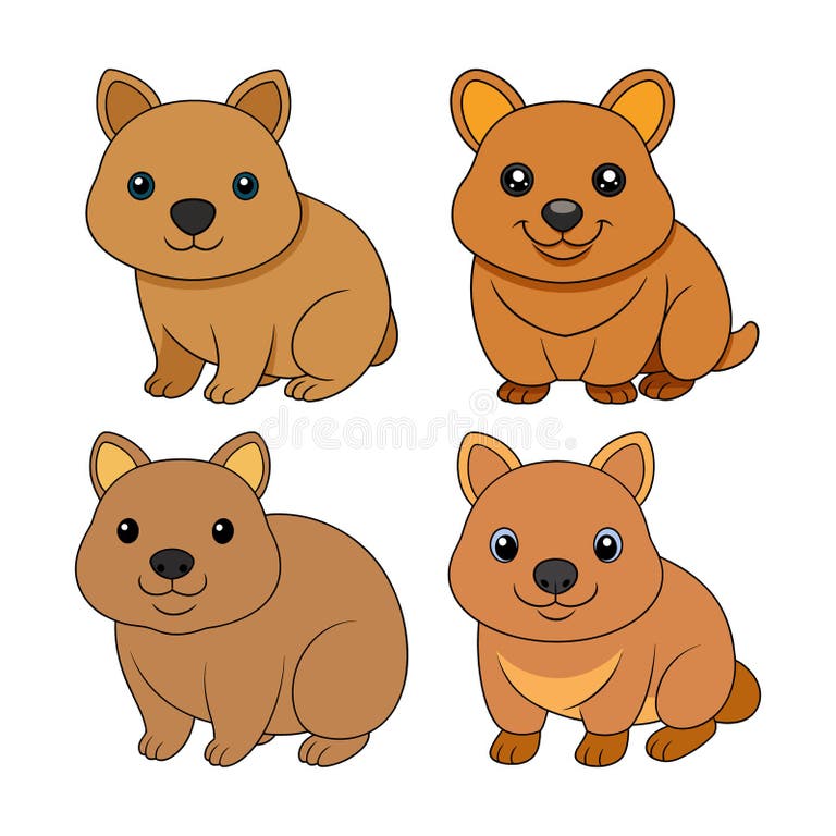 Fun Quokka Coloring Activity Stock Vector - Illustration of nature ...