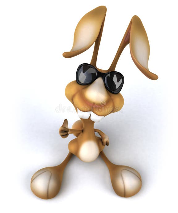 Fun rabbit stock illustration. Illustration of easter - 44356376