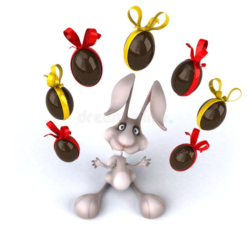 Fun rabbit stock illustration. Illustration of cute, rabbit - 47987303