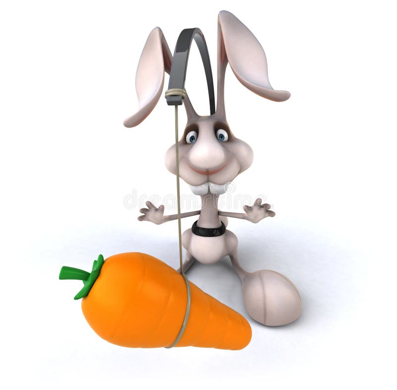 Fun rabbit stock illustration. Illustration of motivation - 47987375