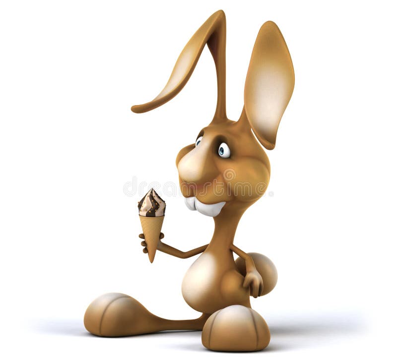 Fun rabbit stock illustration. Illustration of cartoon - 57207055