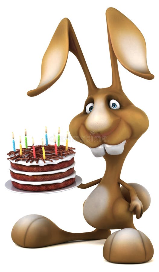 Fun Rabbit - 3D Illustration Stock Illustration - Illustration of ...