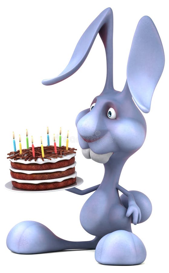 Fun Rabbit - 3D Illustration Stock Illustration - Illustration of ...