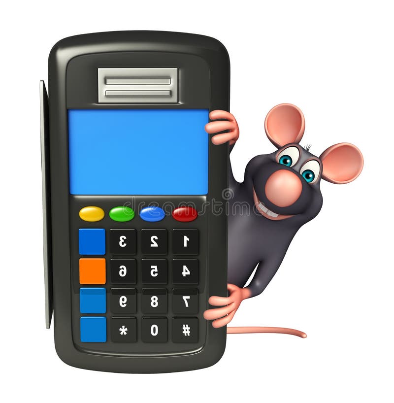 Fun Rat Cartoon Character with Swap Machine Stock Illustration ...