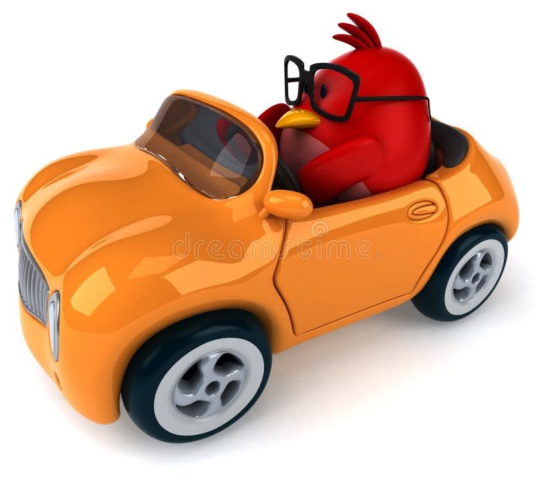 Fun red bird stock illustration. Illustration of isolated - 56812235