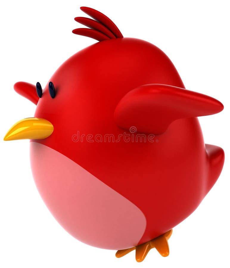 Red bird stock illustration. Illustration of humor, galliformes - 29847778