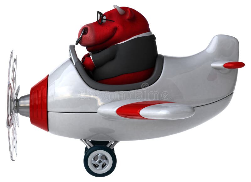 Fun Red Bull - 3D Illustration Stock Illustration - Illustration of ...