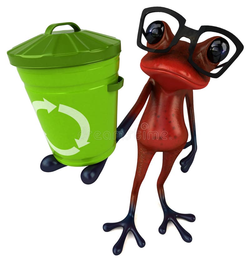 Fun Red Frog - 3D Illustration Stock Illustration - Illustration of ...