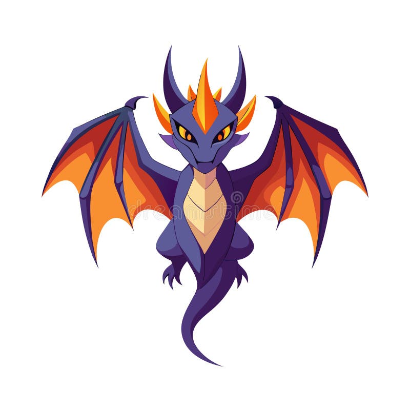 Blaze the Daring Dragon Fun Character Design Stock Vector ...