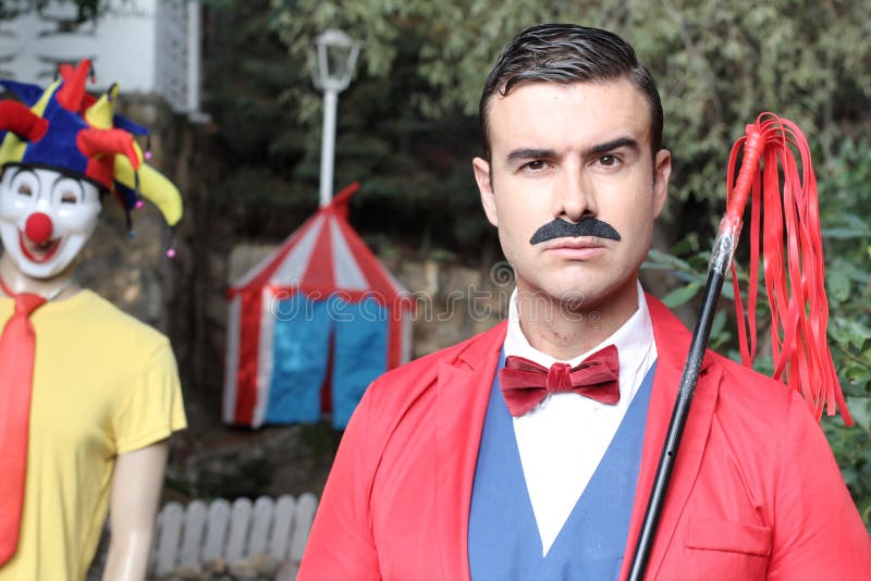 Fun Ringmaster in the Circus Stock Photo - Image of entertainment, male ...