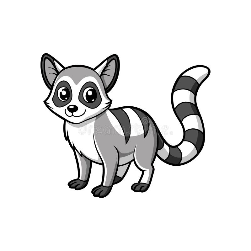 Ringtail Coloring Stock Illustrations – 34 Ringtail Coloring Stock ...