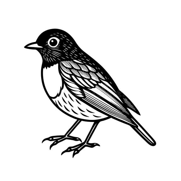 Fun Robin Linocut Arts Activity for Kids Stock Photo - Illustration of ...