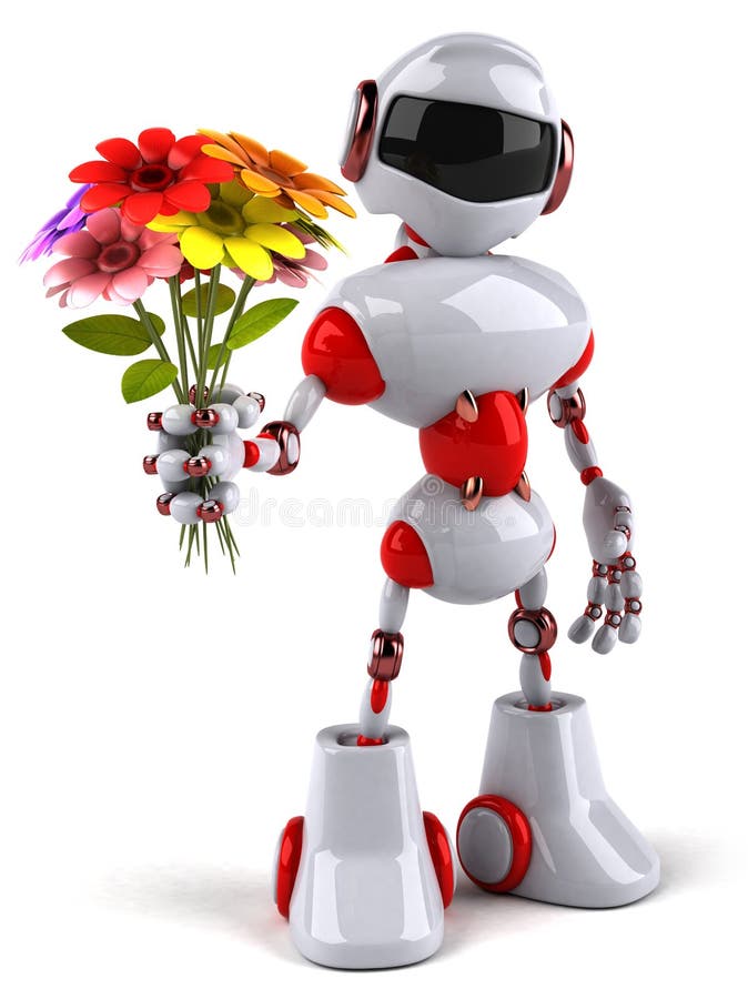 Fun robot stock illustration. Illustration of concept - 43007971