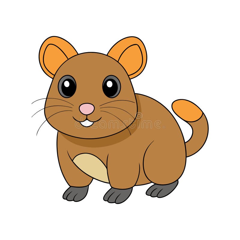 Fun Rodent Coloring Activity for Kids Stock Illustration - Illustration ...