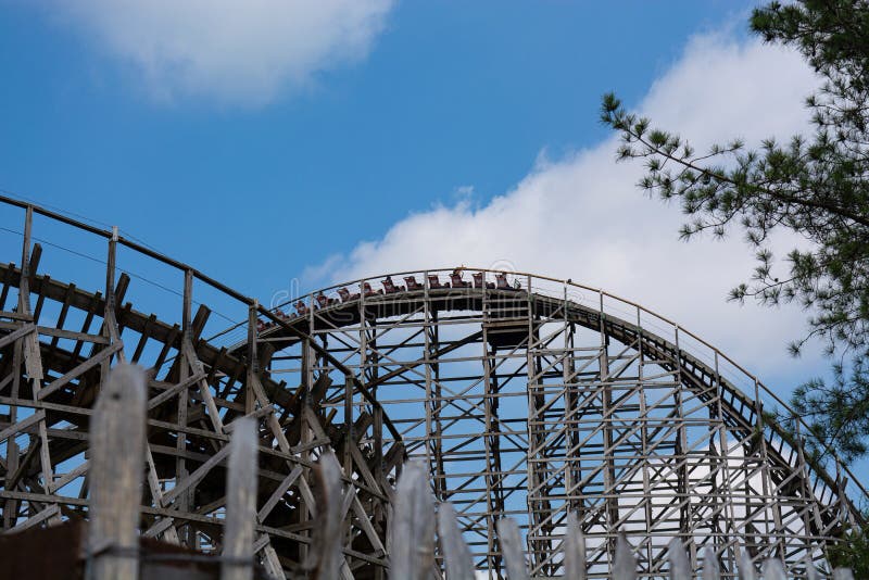 Fun on a roller coaster editorial image. Image of outdoors - 216357940