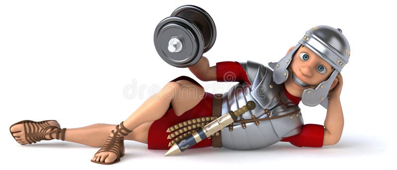 Fun roman soldier stock illustration. Illustration of fight - 53169807