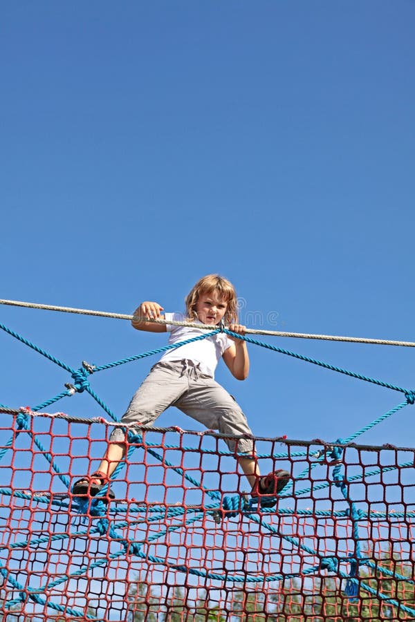 Fun on the ropes stock photo. Image of game, climb, exercise - 21238182