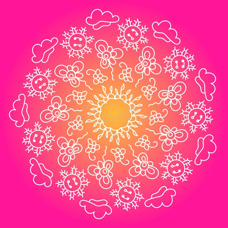 Fun round Ornament stock vector. Illustration of graphic - 68394175