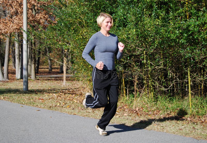 Fun Running stock photo. Image of nature, outside, woman - 12247328
