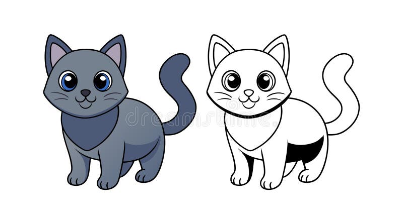 Fun Russian Blue Coloring Activity for Kids Stock Vector - Illustration ...