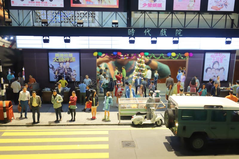 A Fun of Scale Figure at Old Hong Kong Editorial Image - Image of high ...