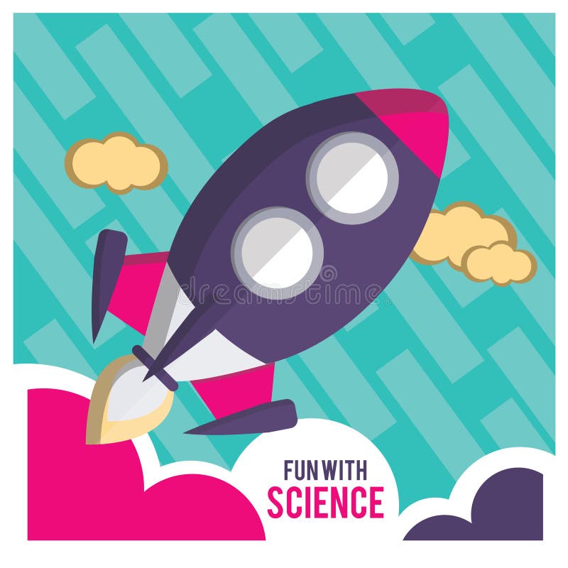 Fun with Science Card. Vector Illustration Decorative Design Stock ...