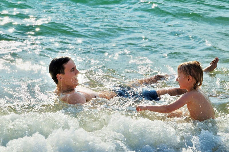 Fun in sea stock photo. Image of life, enjoyment, nature - 12213298