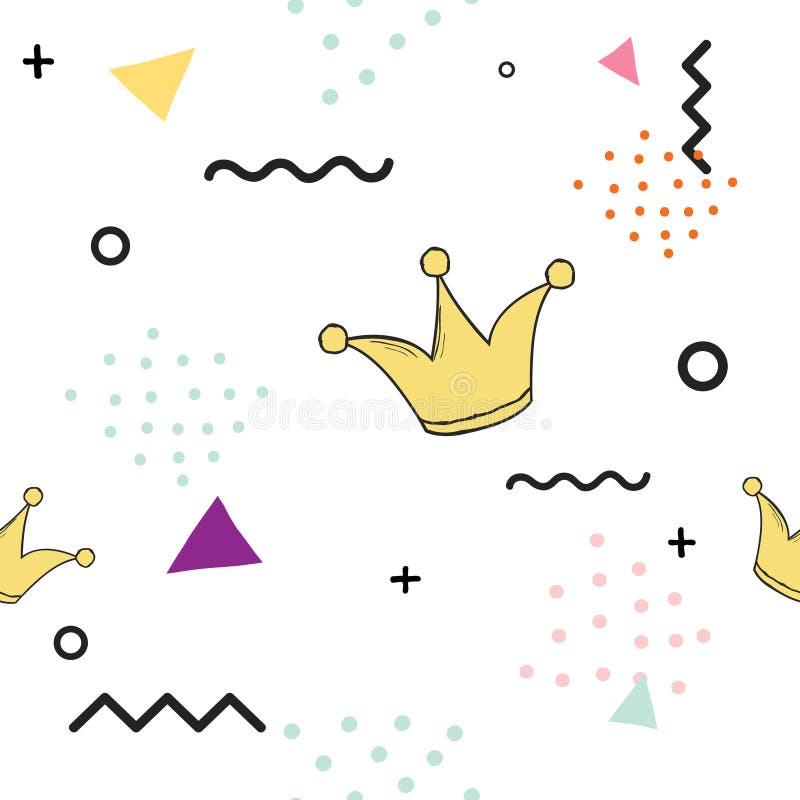 Fun Seamless Pattern Design Stock Illustration - Illustration of design ...