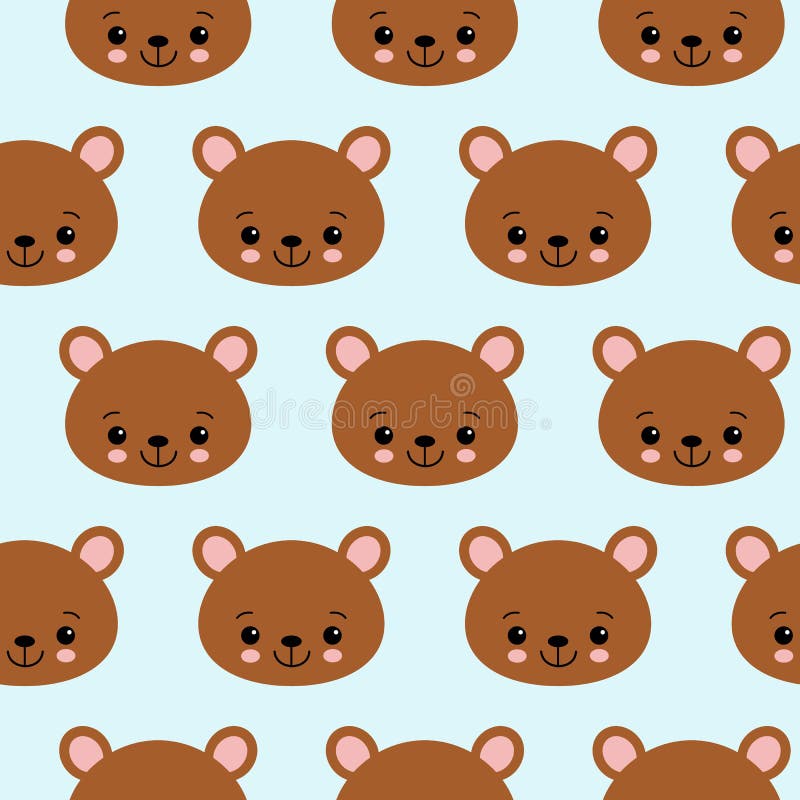 Fun Seamless Pattern Texture Design Bears for Child Themes Vector Image ...