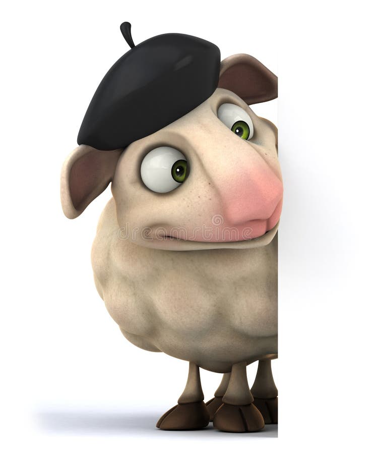Fun sheep stock illustration. Illustration of funny, cartoon - 53070318