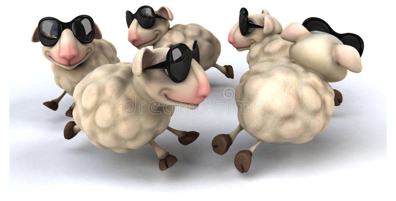 Fun sheep stock illustration. Illustration of lamb, nature - 66130183