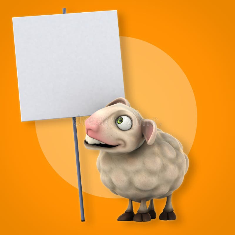 Fun sheep stock illustration. Illustration of cute, sheperd - 66188546