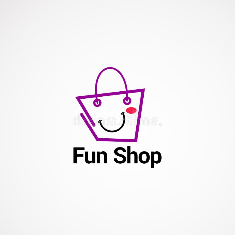 Fun Shop Logo Vector Concept, Icon, Element, and Template for Company ...