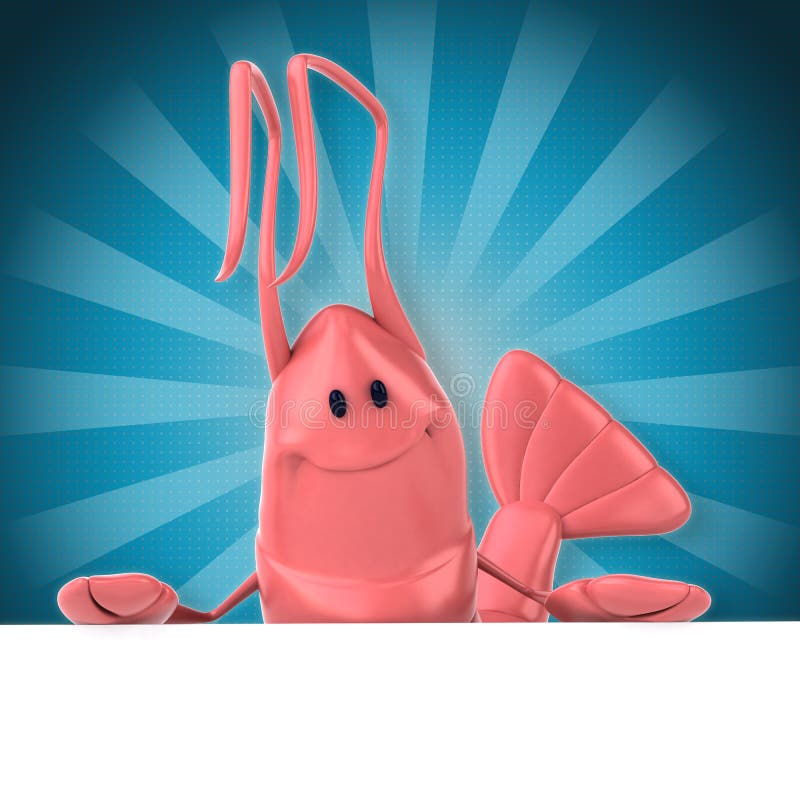 Fun shrimp stock illustration. Illustration of healthy - 77897854